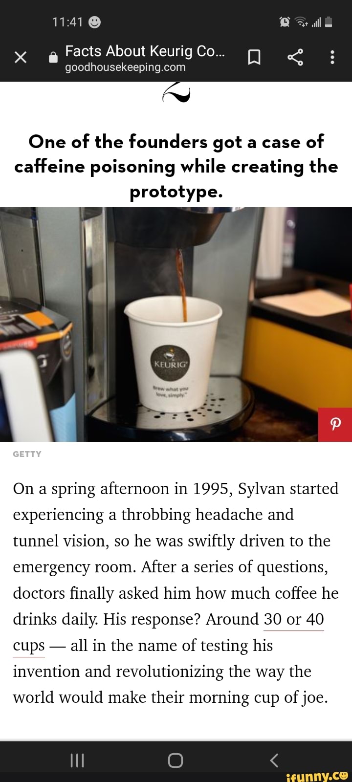 All @ Facts About Keurig Co... One of the founders got a case of ...