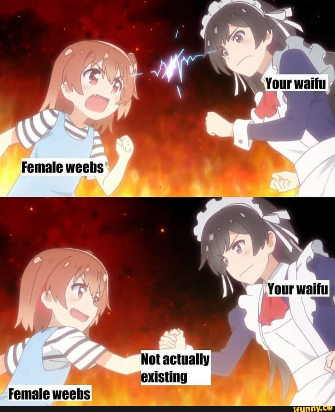 Your waifu Your waifu Female weebs Not actually y existing - iFunny