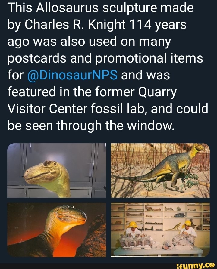 This Allosaurus sculpture made by Charles R. Knight 114 years ago was ...