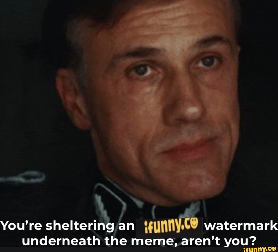 You're sheltering an watermark underneath the meme, aren't you? - iFunny