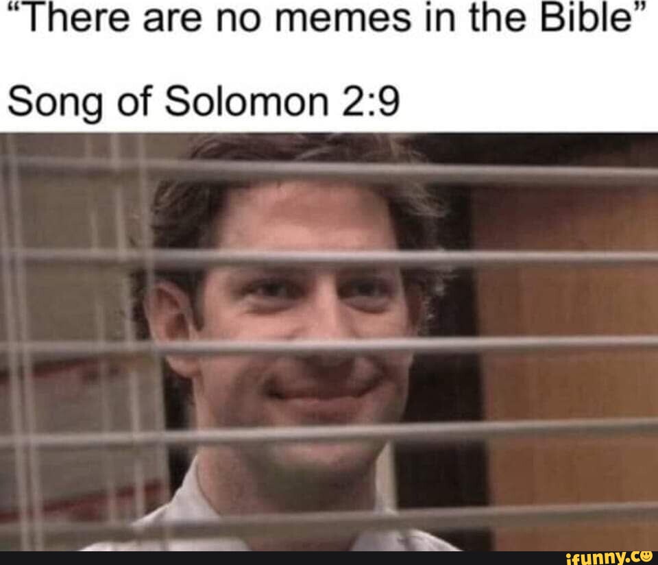 "There are no memes in the Bible Song of Solomon - iFunny