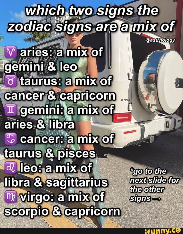 Which, fwo signs the zodiac signs are'amix of V aries: a mix of igemini ...