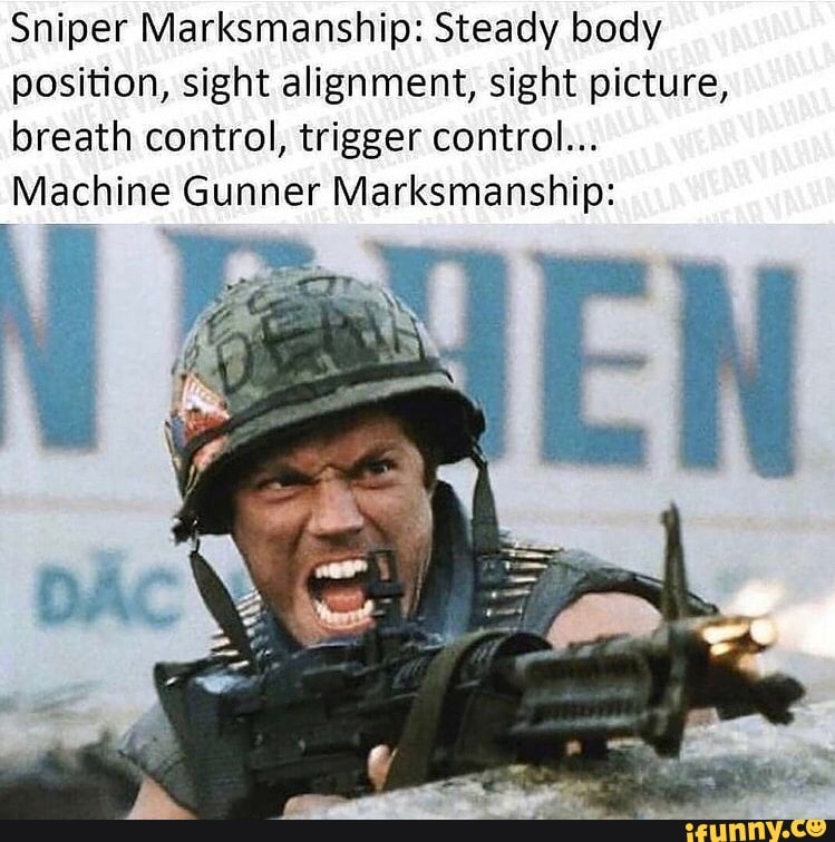 Sniper Marksmanship: Steady body position, sight alignment, sight ...
