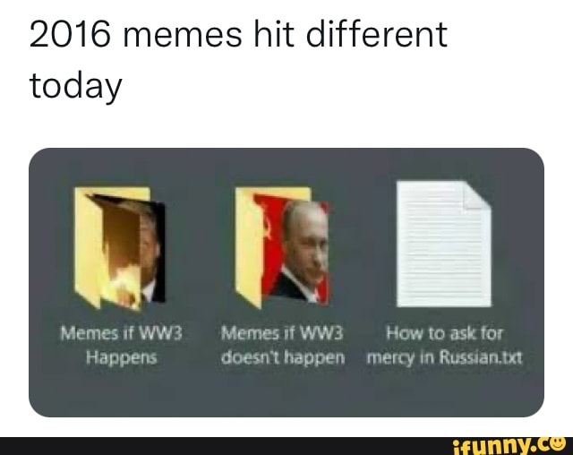 2016 memes hit different today Memes Memes Hew for happen mercy n - iFunny