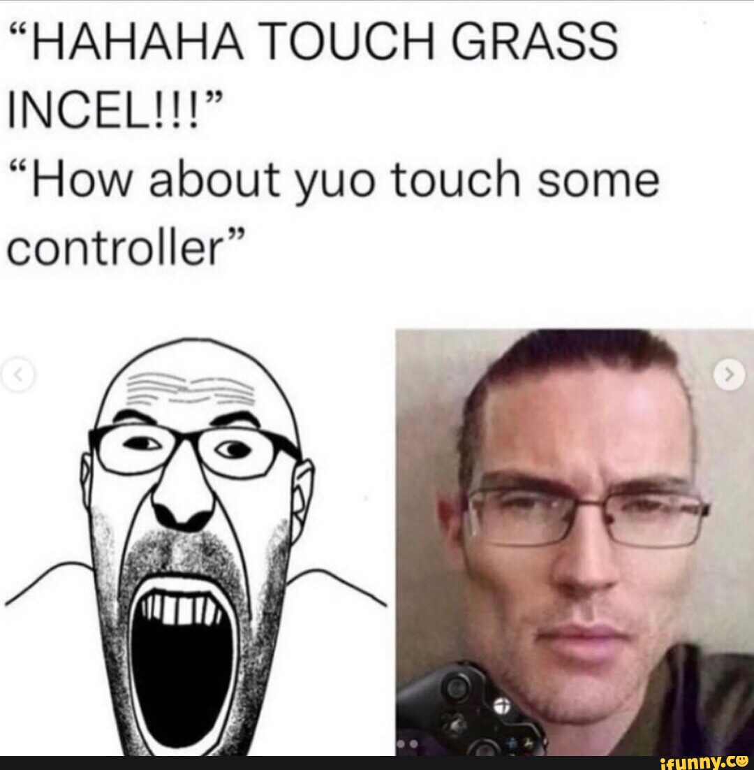 Hahaha Touch Grass Incel Flow About Yuo Touch Some Controller Ifunny