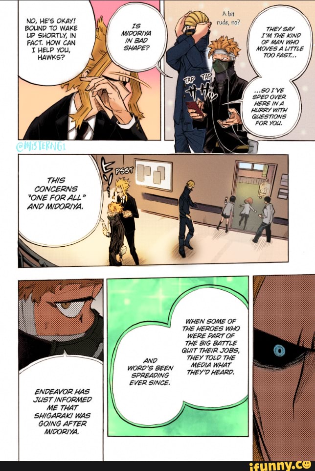 MHA Chapter 306 Colored - Abit NO, HE'S OKAY! BOUND TO WAKE Is rude, no ...