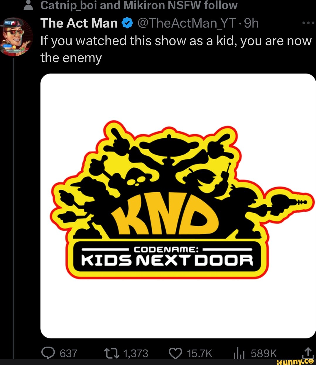 Catnip_boi and Mikiron NSFW follow The Act Man If you watched this show ...