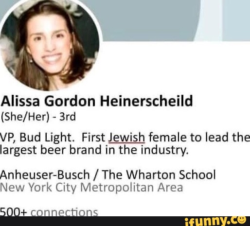 Alissa Gordon Heinerscheild VP, Bud Light. First Jewish female to lead ...