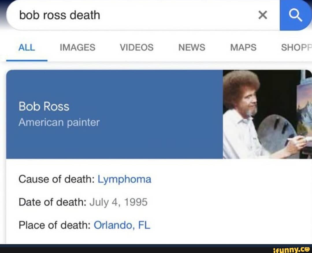 Bob ross death ALL IMAGES VIDEOS NEWS MAPS SHOP Bob Ross American ...