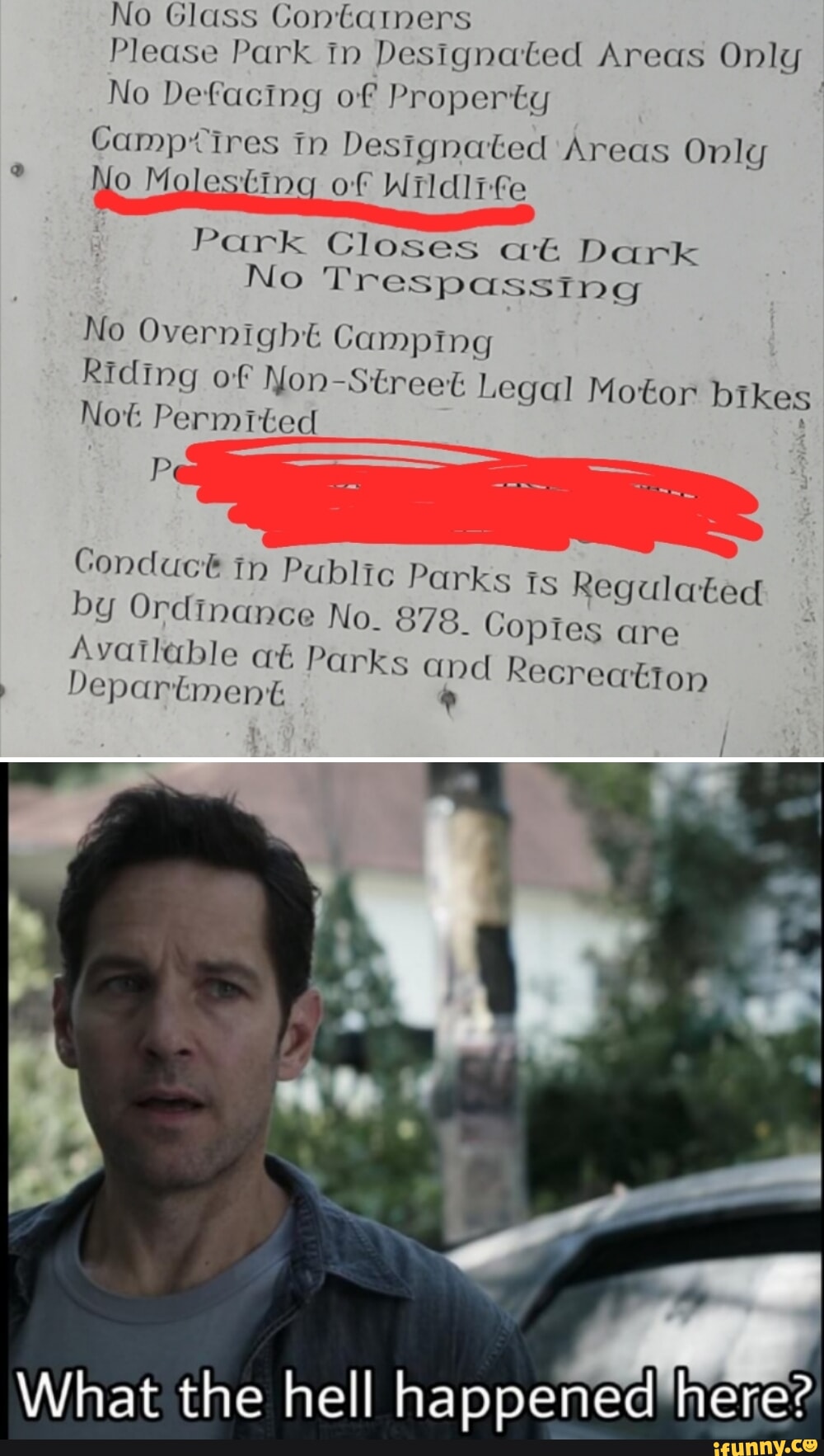 No Glass Contamers Please Park in Designated Areas Only No Defacing of ...