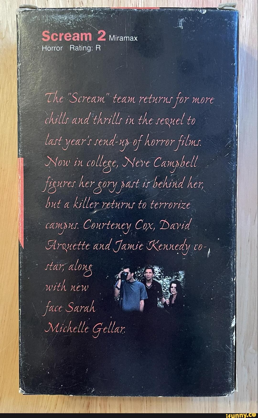 Scream 2 was released in theaters 24 years ago today. Here’s my bootleg ...