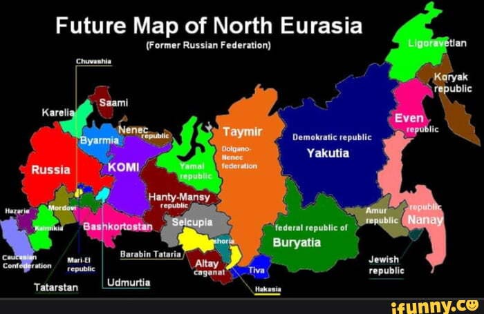 Future Map of North Eurasia (Former Russian Federation) demokratic ...