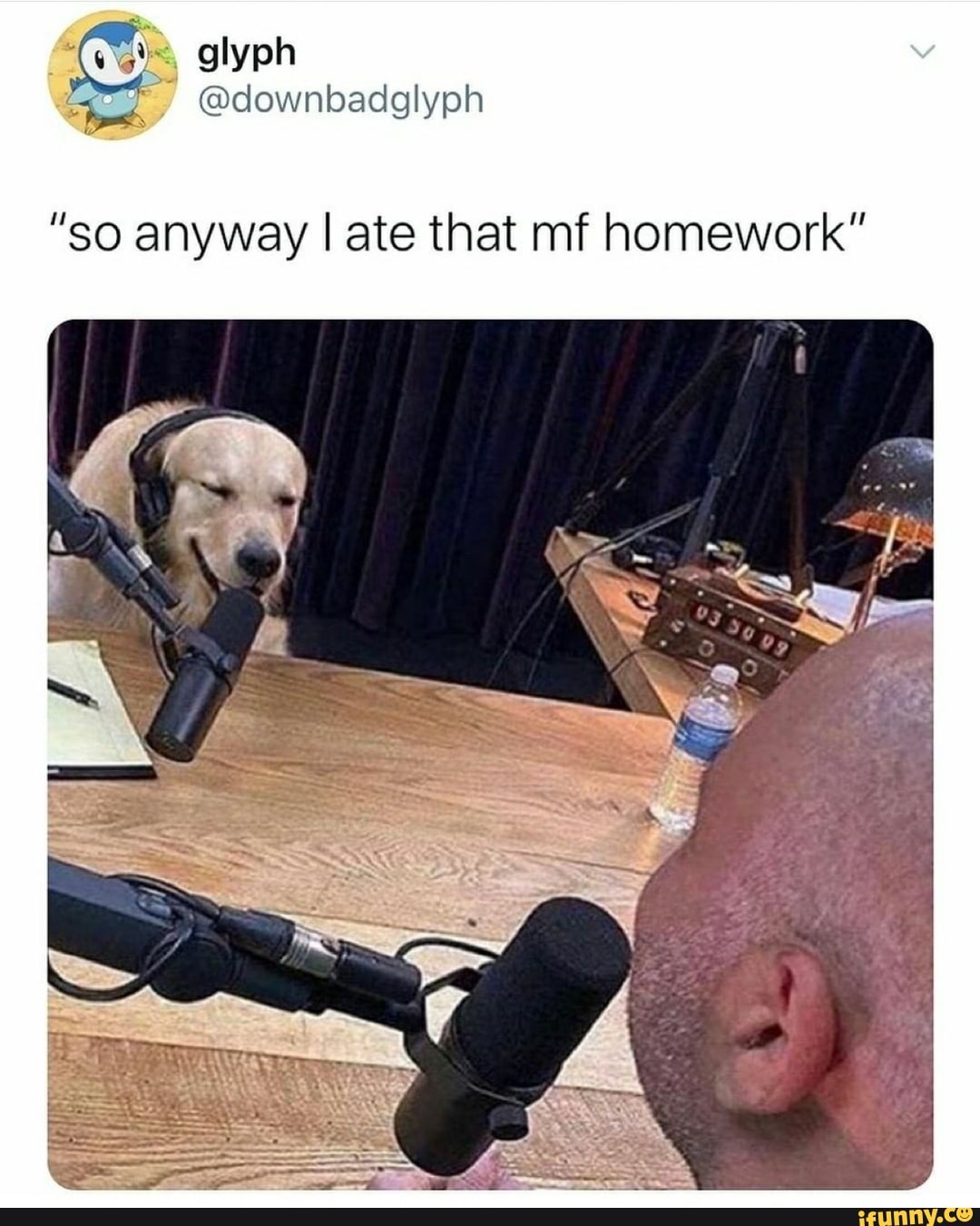 Glyph "so anyway I ate that mf homework" - iFunny