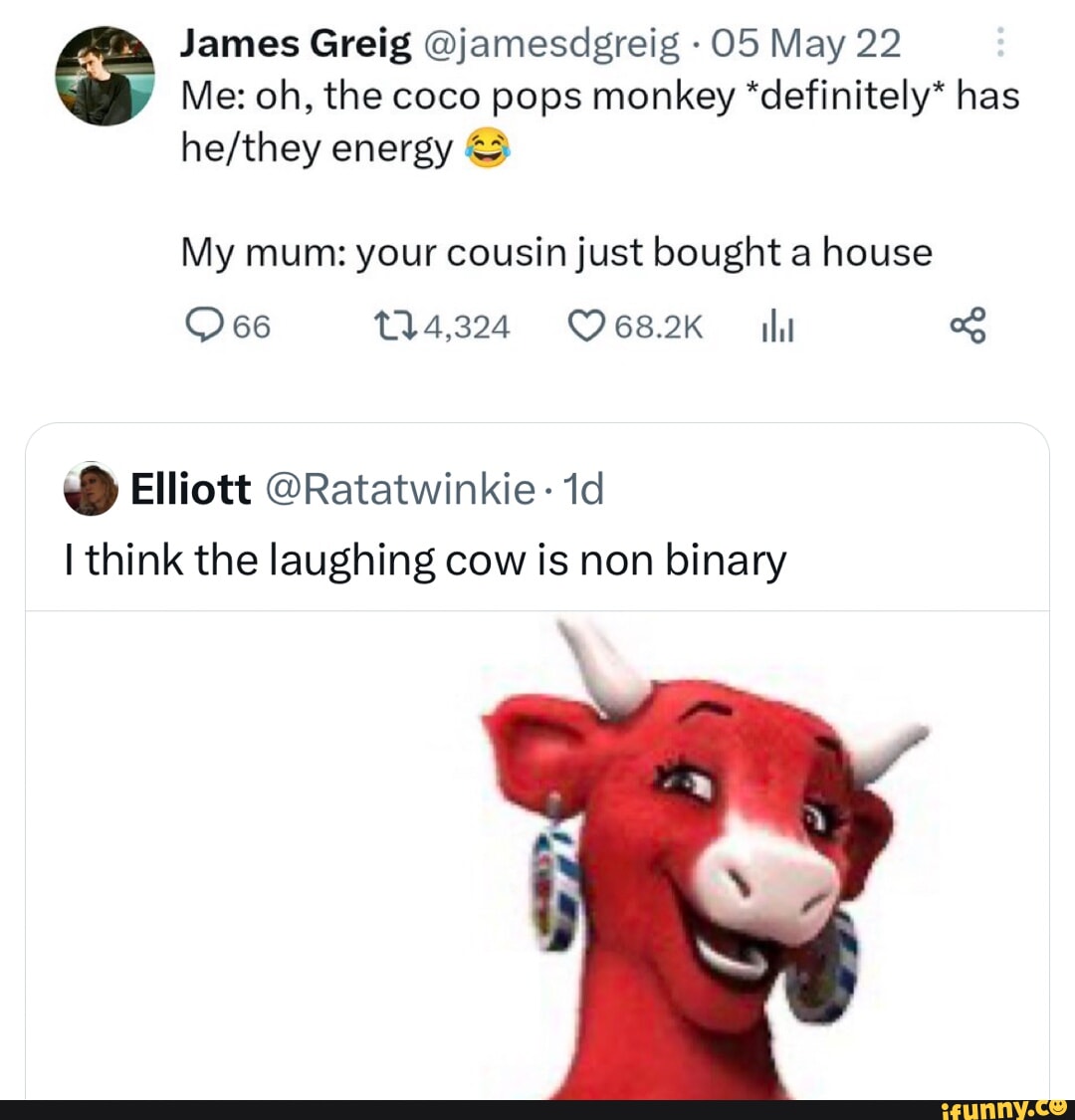 James Greig @jamesdgreig - 05 May 22 Me: oh, the coco pops monkey ...