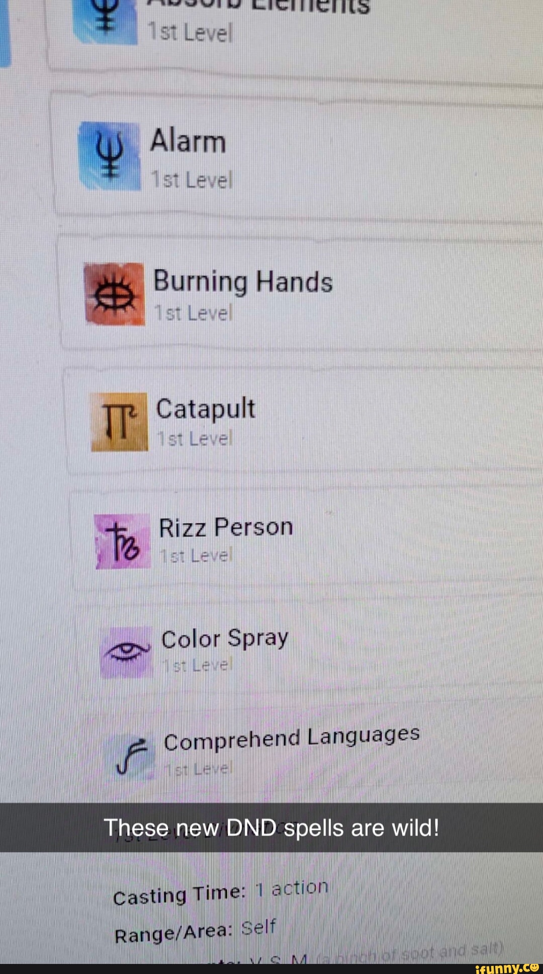 \st Leve Alarm Level Burning Hands Leve _ Catapult Leve Rizz Person f ...
