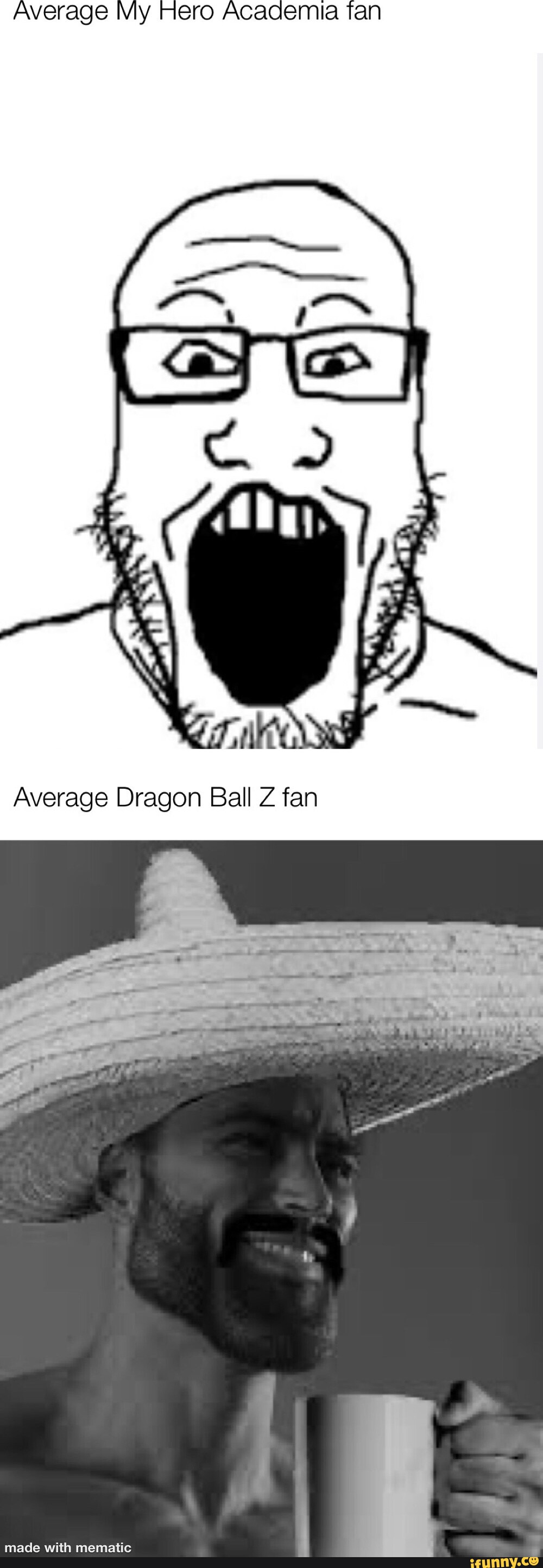 Average My Hero Academia tan I I Average Dragon Ball Z fan - iFunny