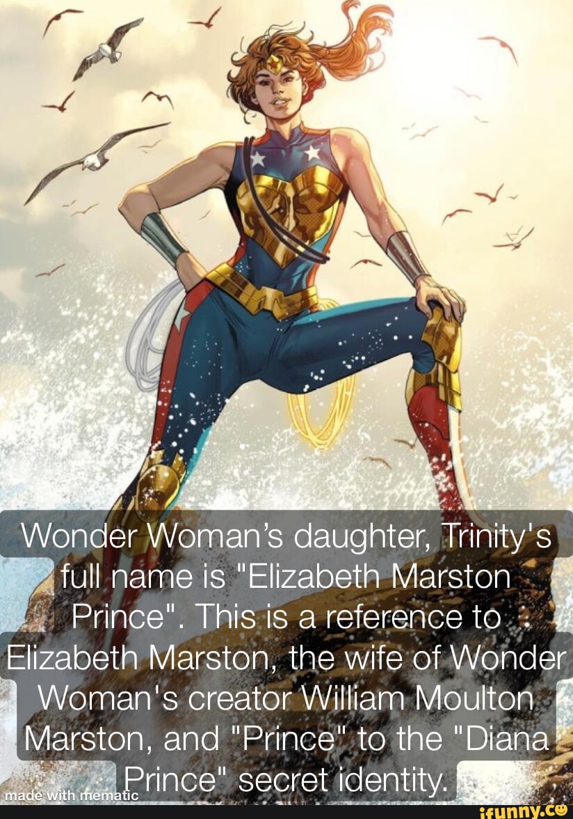 Wonder Woman's daughter, Trinity's full name is "Elizabeth Marston ...
