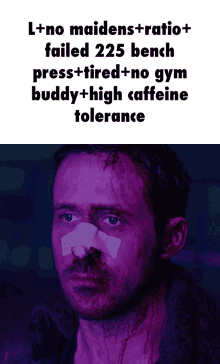 Failed 225 bench press: gym caffeine tolerance - iFunny