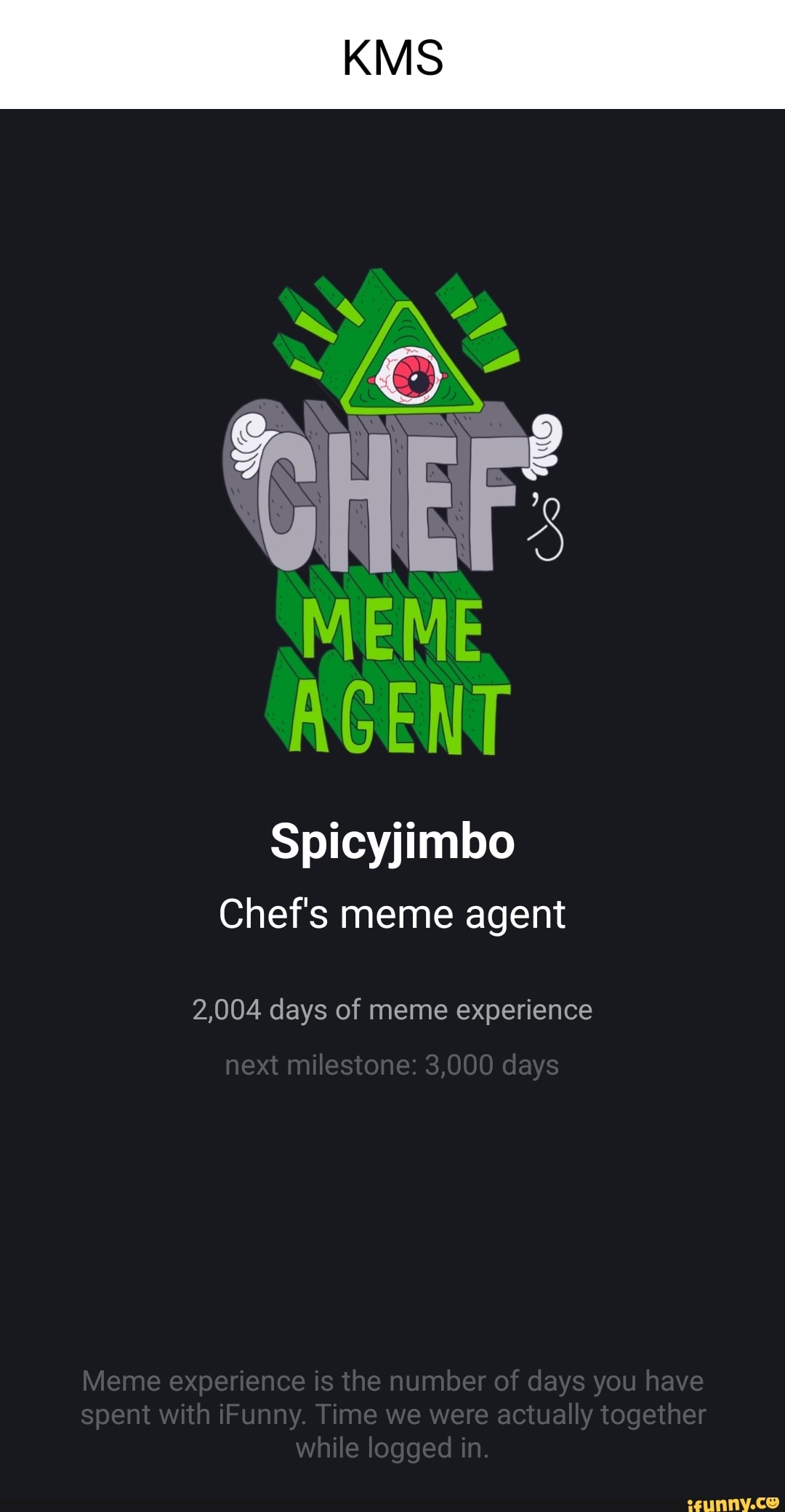 KMS MEME Spicyjimbo Chef's meme agent 2,004 days of meme experience ...