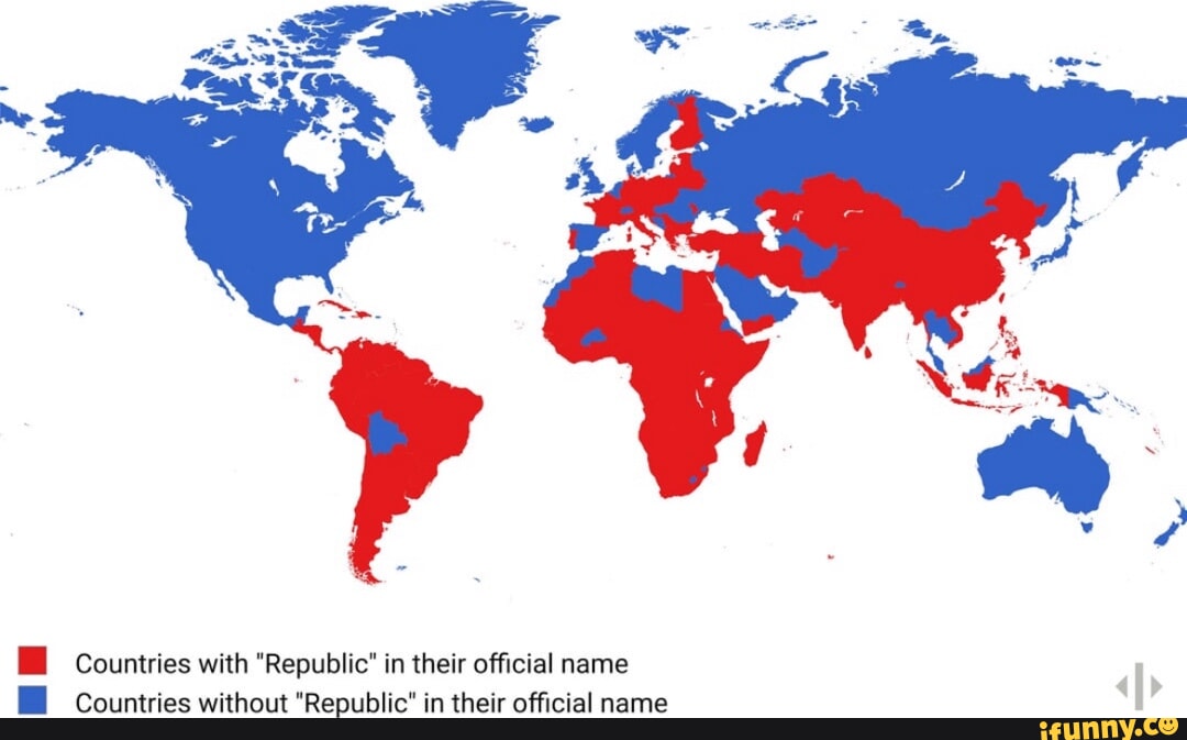 Countries with "Republic" in their official name Countries without ...