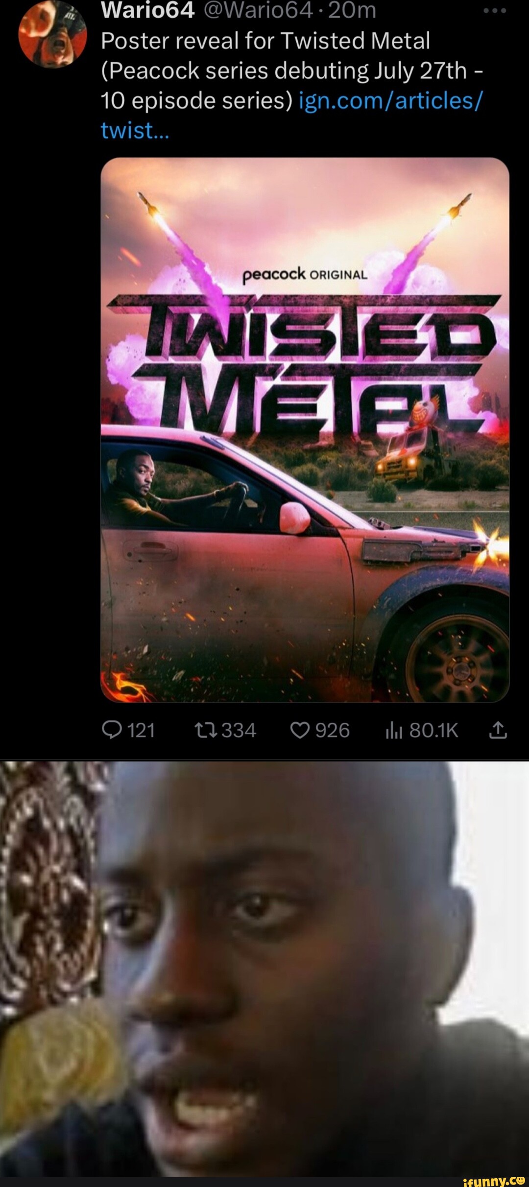 Waro64 @Wari064: Poster reveal for Twisted Metal (Peacock series ...