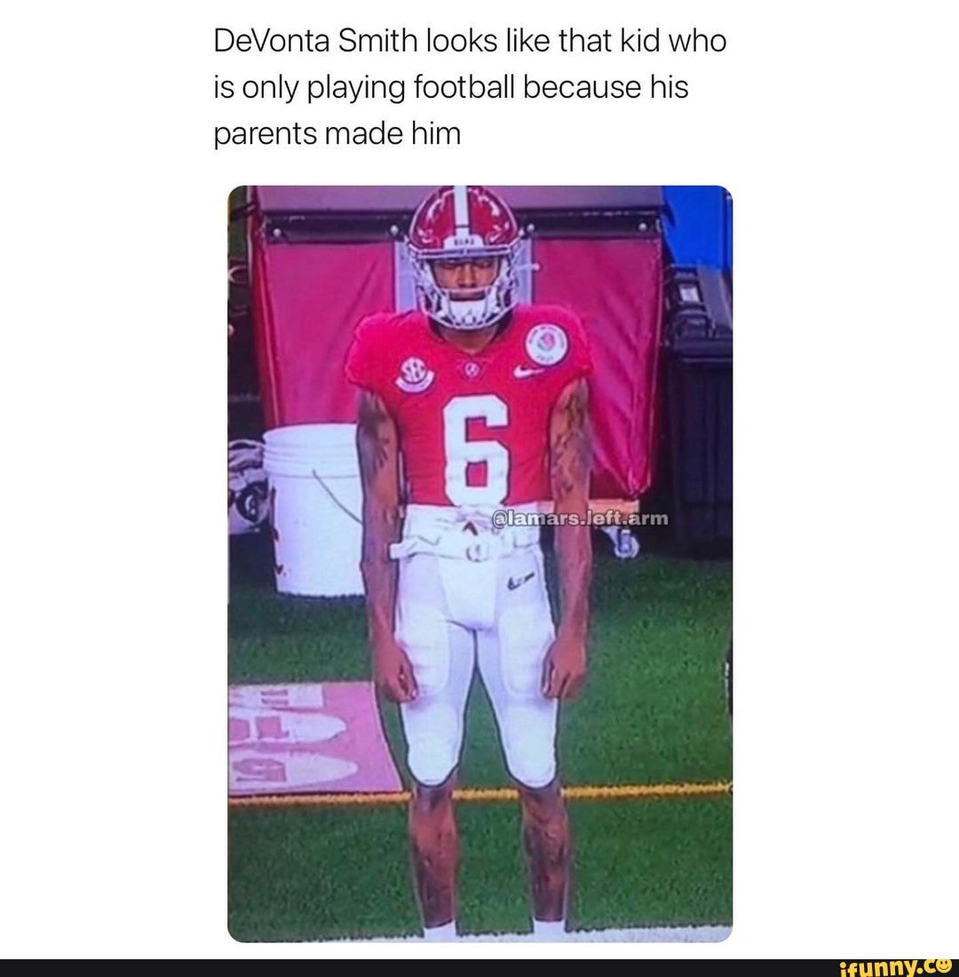 DeVonta Smith looks like that kid who is only playing football because ...