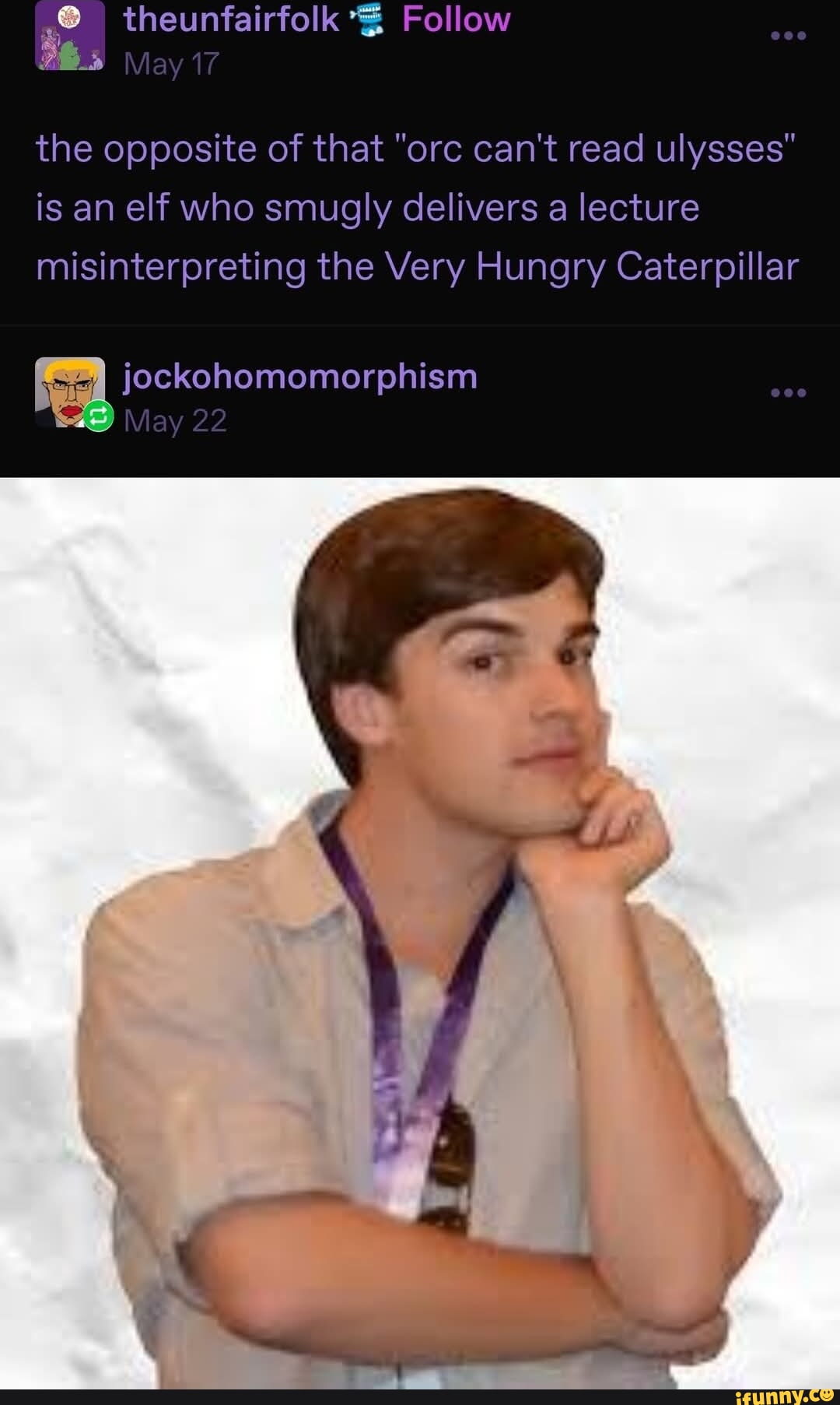 I theunfairfolk Follow May 17 the opposite of that "orc can't read ...