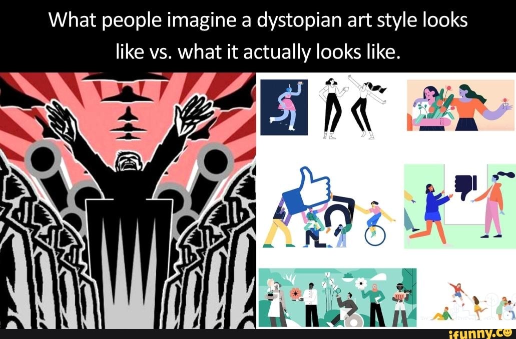 What people imagine a dystopian art style looks like vs. what it ...