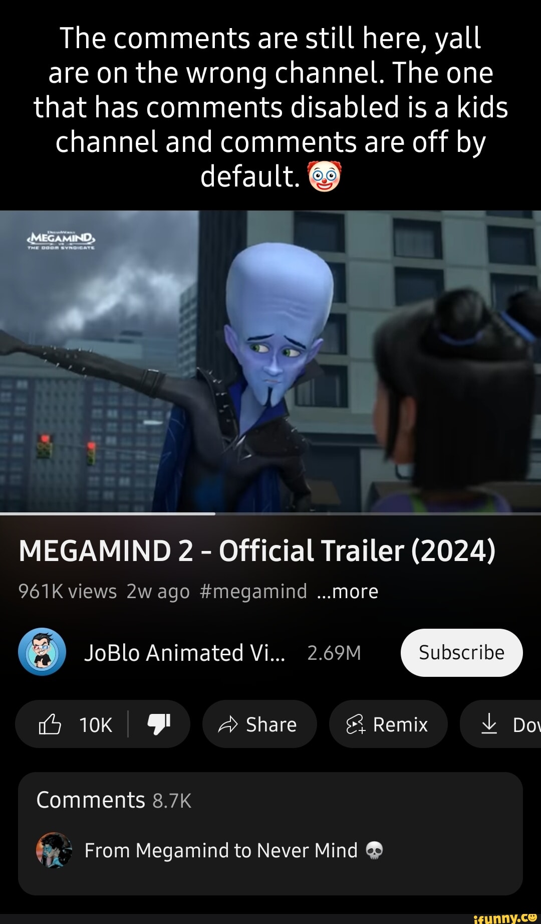 Megamind2 memes. Best Collection of funny Megamind2 pictures on iFunny