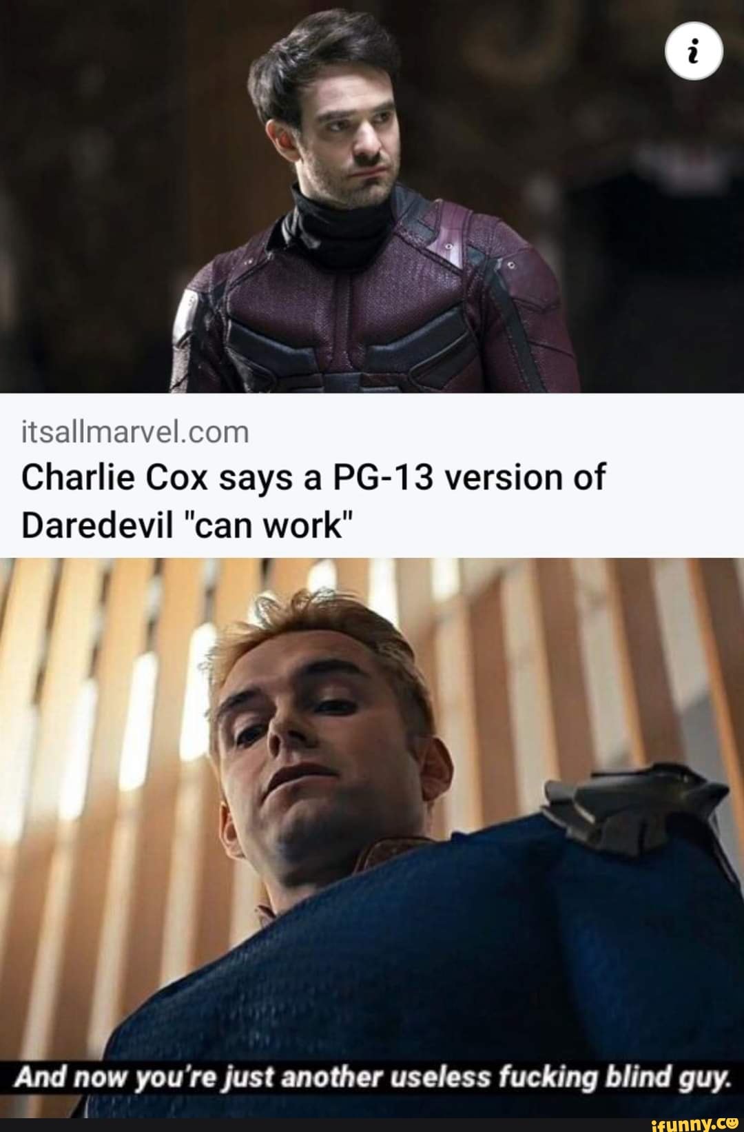 Itsallmarvel com Charlie Cox says a PG-13 version of Daredevil "can ...