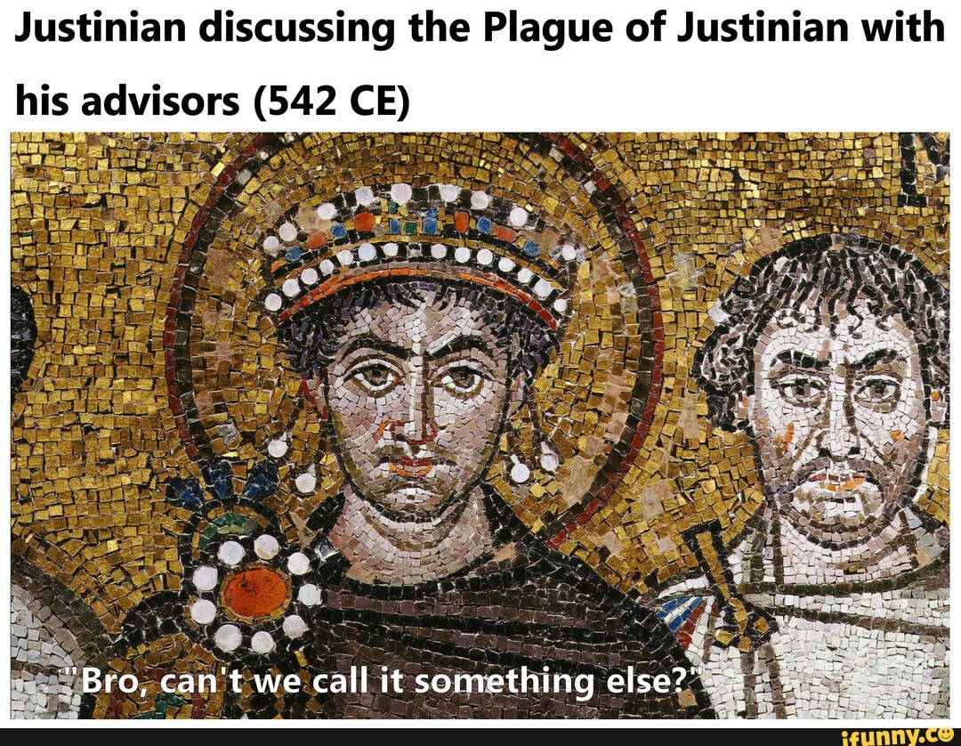 Justinian discussing the Plague of Justinian with his advisors (542 CE ...