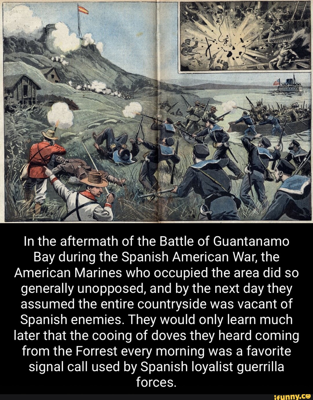 In the aftermath of the Battle of Guantanamo Bay during the Spanish ...