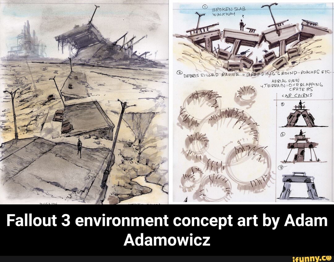 Fallout 3 environment concept art by Adam Adamowicz - Fallout 3 ...