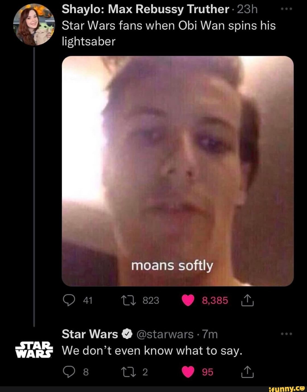 Shaylo: Max Rebussy Truther - Star Wars fans when Obi Wan spins his ...