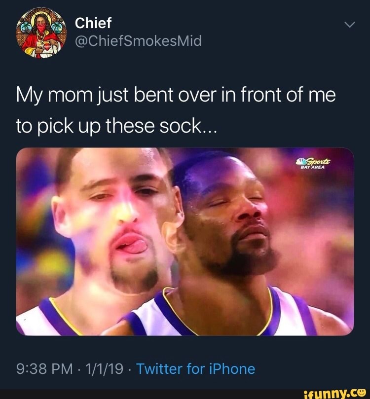 My mom just bent over in front of me to pick up these sock... - iFunny