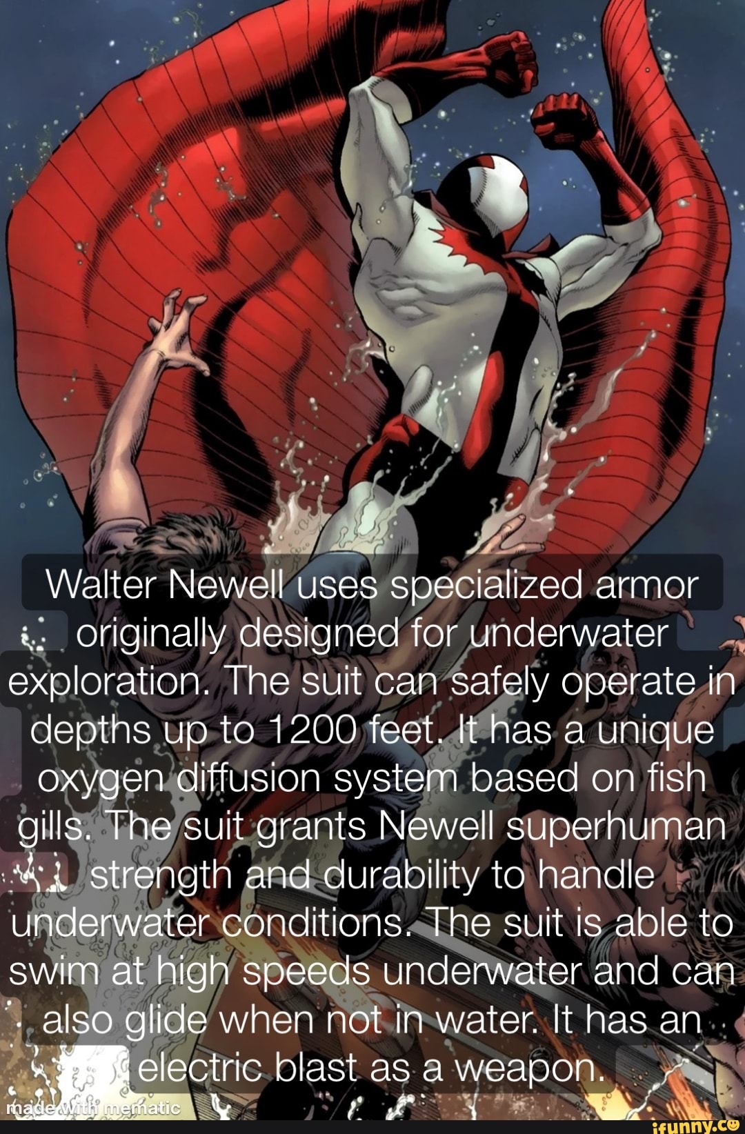 Walter Newell uses specialized armor originally designed for underwater ...