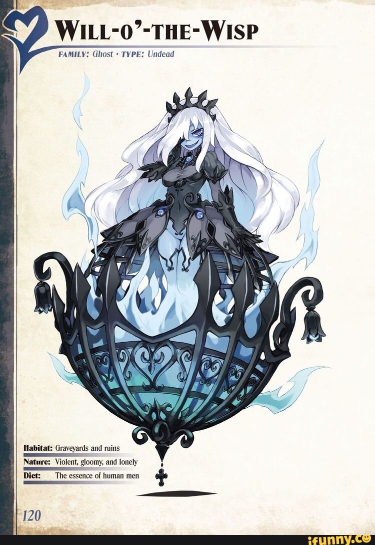 WILL-0'-THE-WISP FAMILY: Ghost TYPE: Undead Habitat: Graveyards and ...