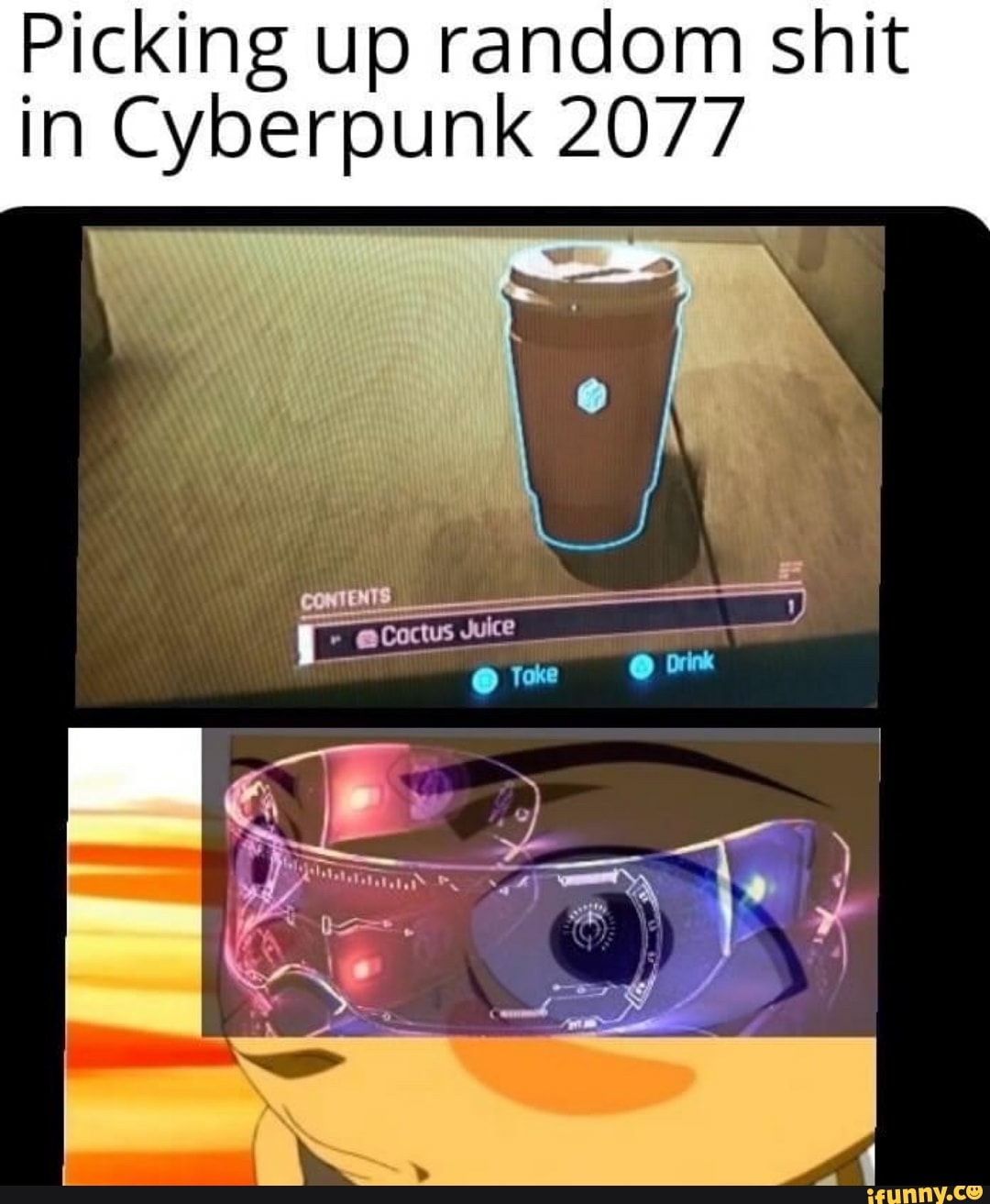 Picking up random shit in Cyberpunk 2077 - iFunny