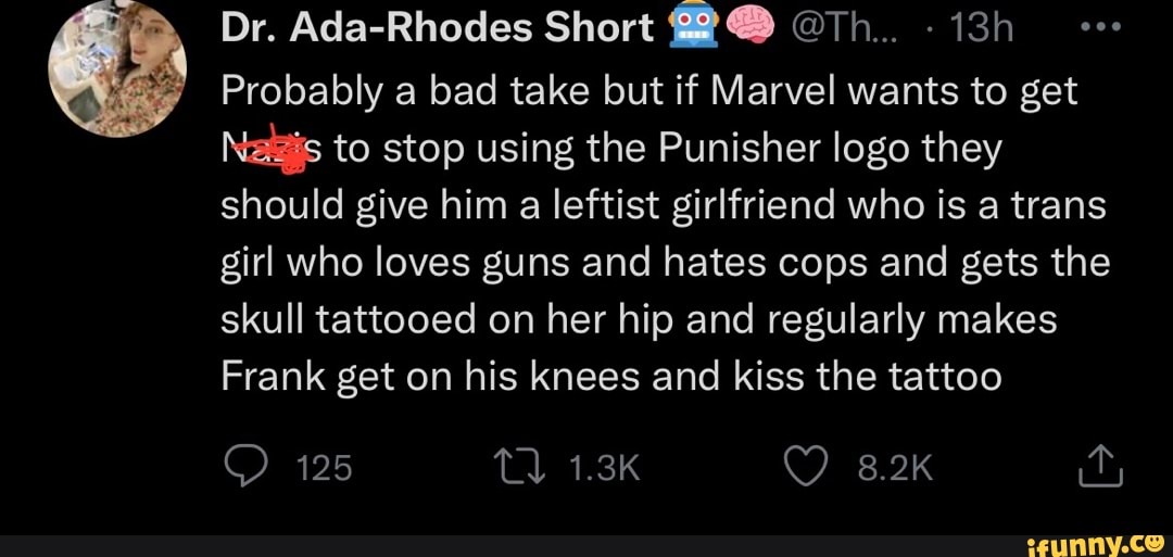 Dr. Ada-Rhodes Short @Th... Probably a bad take but if Marvel wants to ...