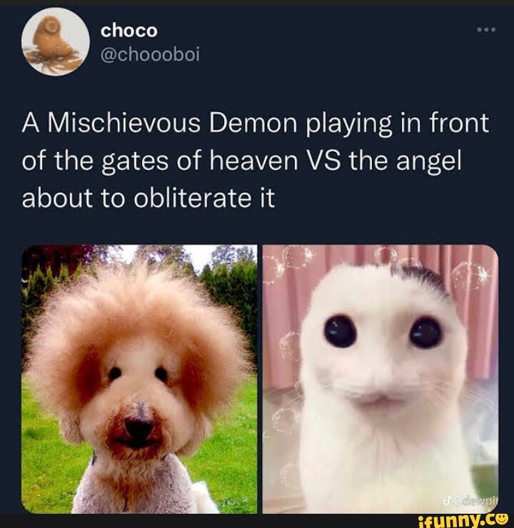 SS A Mischievous Demon playing in front of the gates of heaven VS the ...