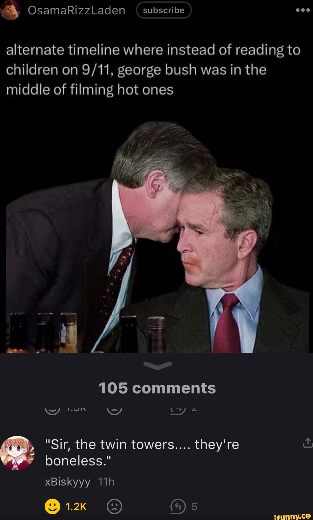 OsamaRizzLaden (subscribe alternate timeline where instead of reading ...