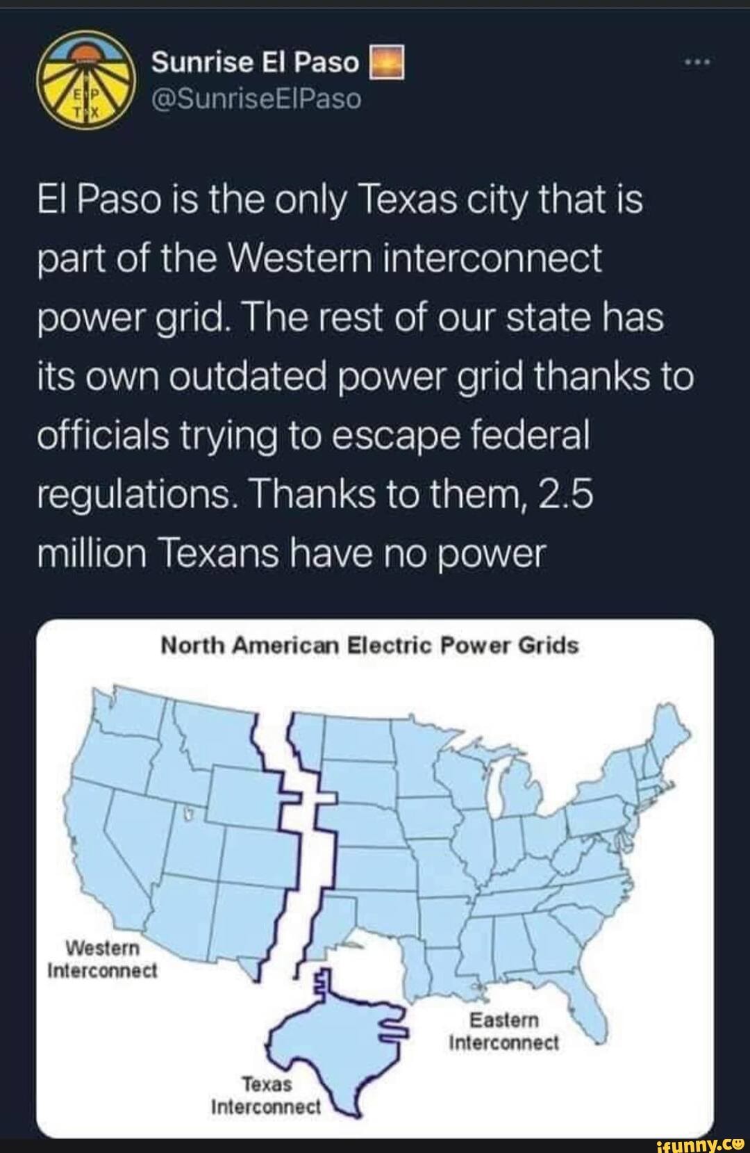 IN) @SunriseElPaso El Paso is the only Texas city that is part of the ...