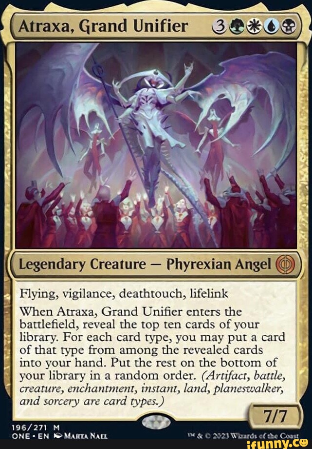 Grand Unifier (Legendary Creature Phyrexian Angel Flying, vigilance ...