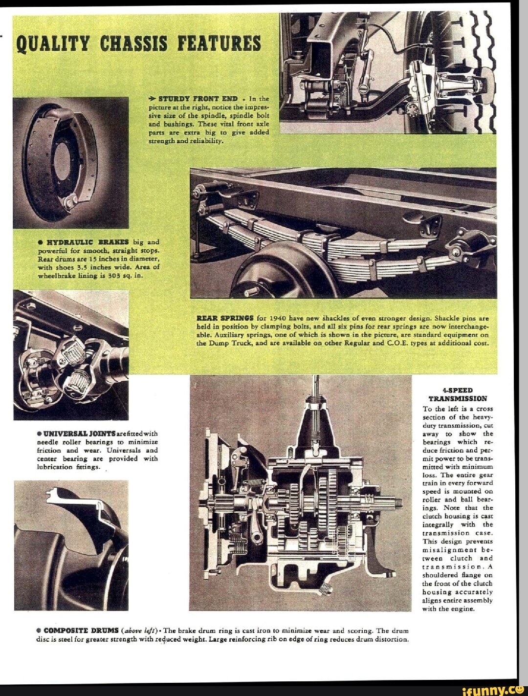 QUALITY CHASSIS FEATURES PROWT sive size of the spindle, spindle bolt ...