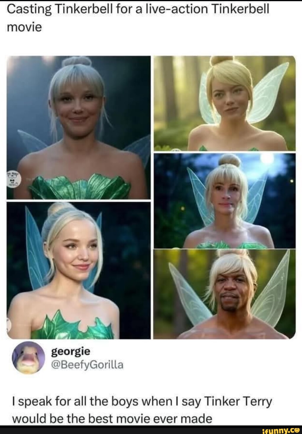 Casting Tinkerbell for a live-action Tinkerbell movie georgie ...