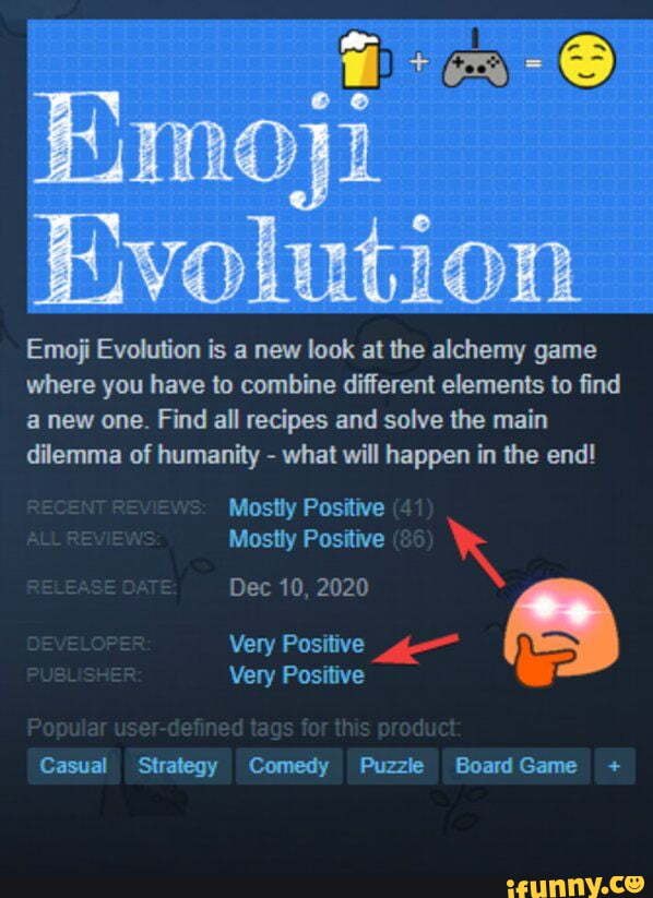 Emoji Emoji Evolution is a new look at the alchemy game where you have ...