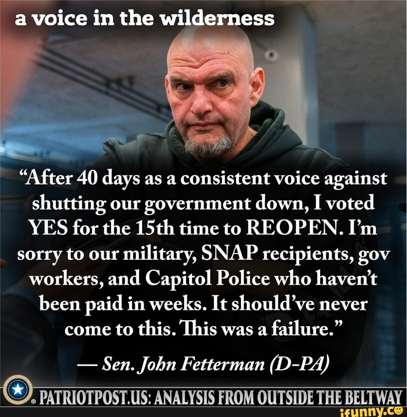 A voice in the wilderness "After 40 days as a consistent voice against ...