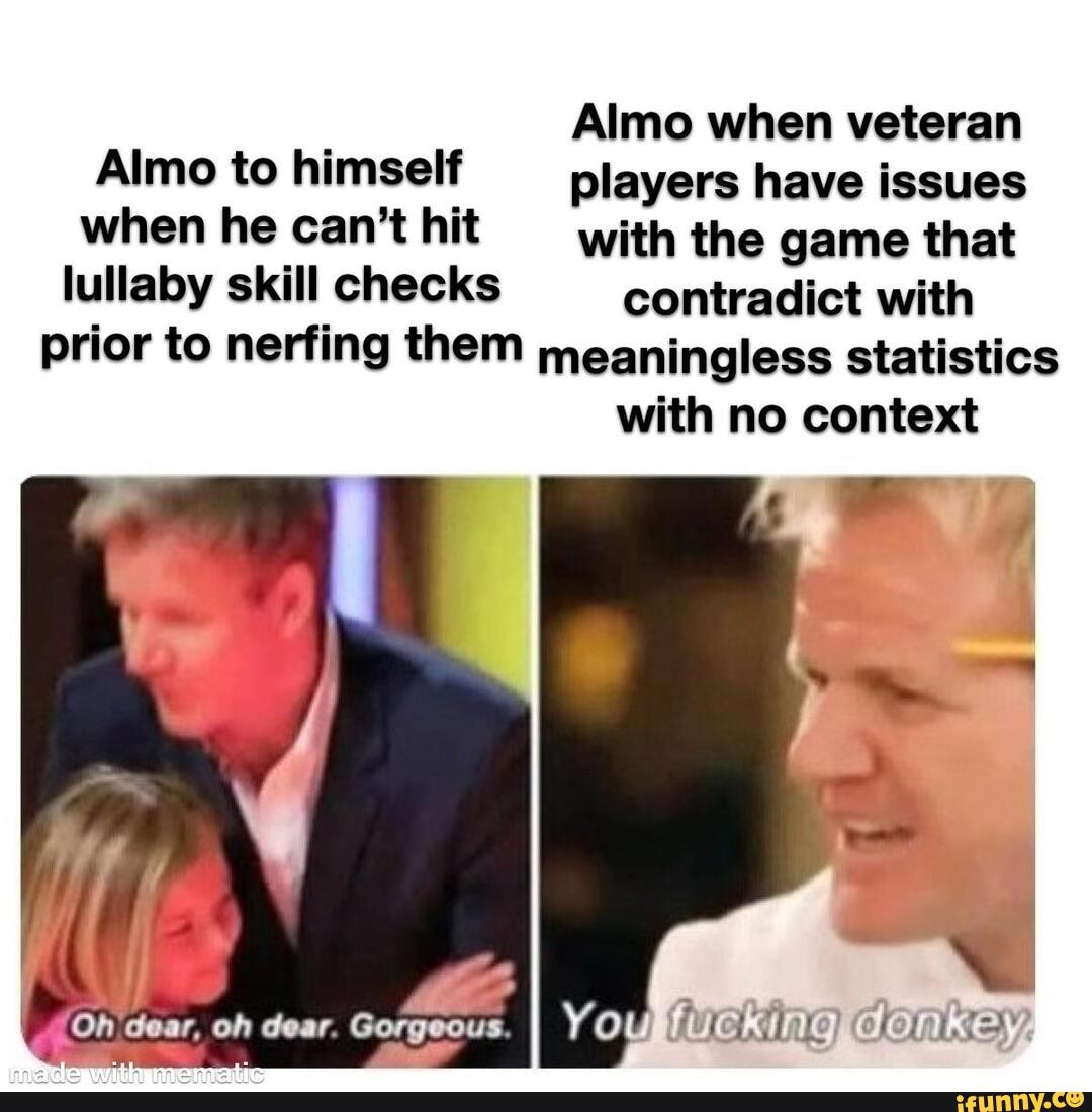 Almo when veteran Almo to himself players have issues when he cant hit ...