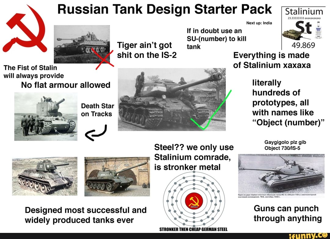 Russian Tank Design Starter Pack [stalinium Next up: India E E If in ...