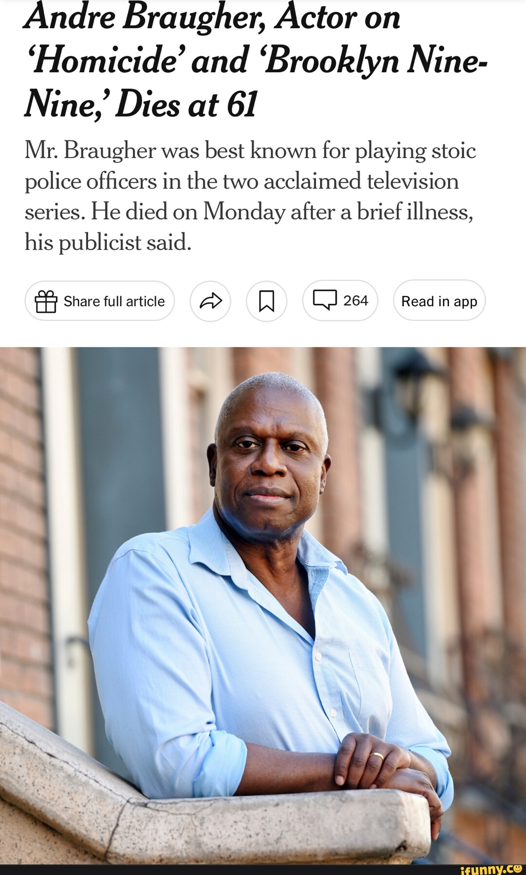 Andre Braugher, Actor on 'Homicide' and 'Brooklyn Nine- Nine,' Dies at ...